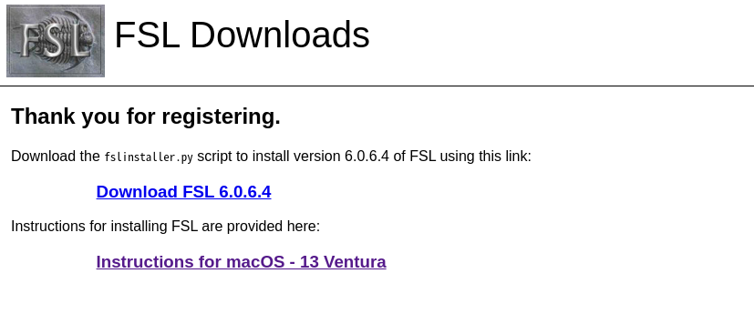 FSLのmacOSへのインストール方法 (FSL 6.0.6 以降)